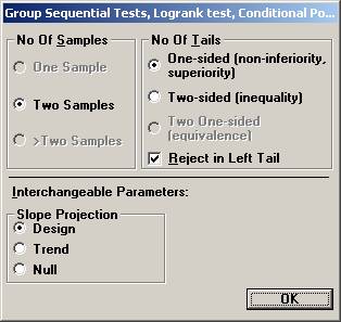 StudySize - Software for Sample Size Calculation and Power Analysis. Example of group sequential ...